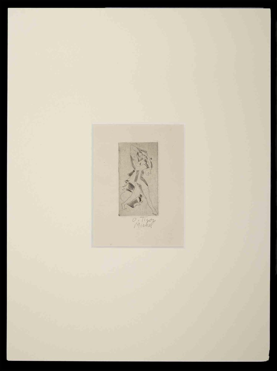 Unknown, Figure, Original Etching, 1950s for sale at Pamono