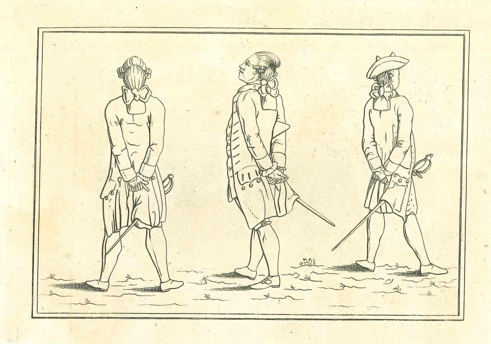 Thomas Holloway, Gentlemen, Original Etching, 1810 for sale at Pamono