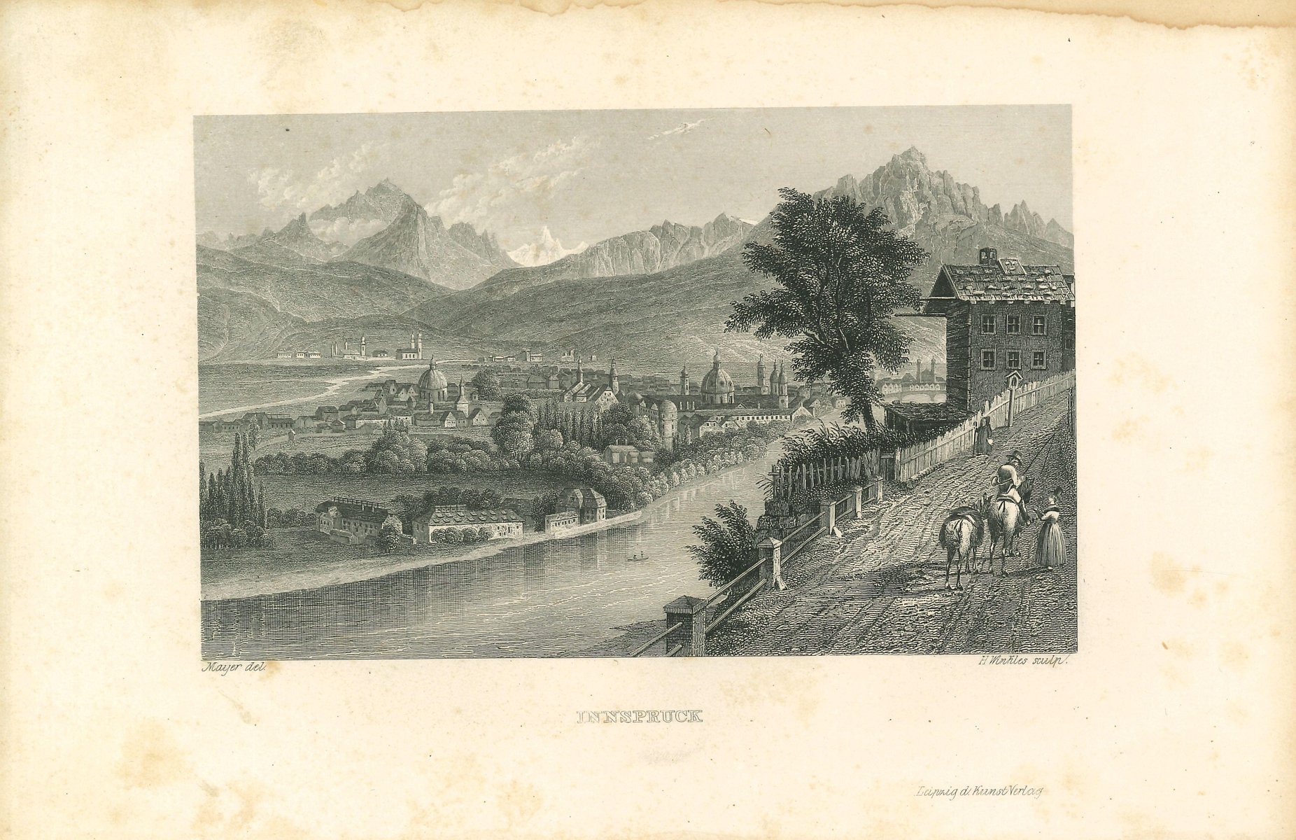 Unknown, Innsbruck, Original Lithograph, Early 19th Century for sale at ...