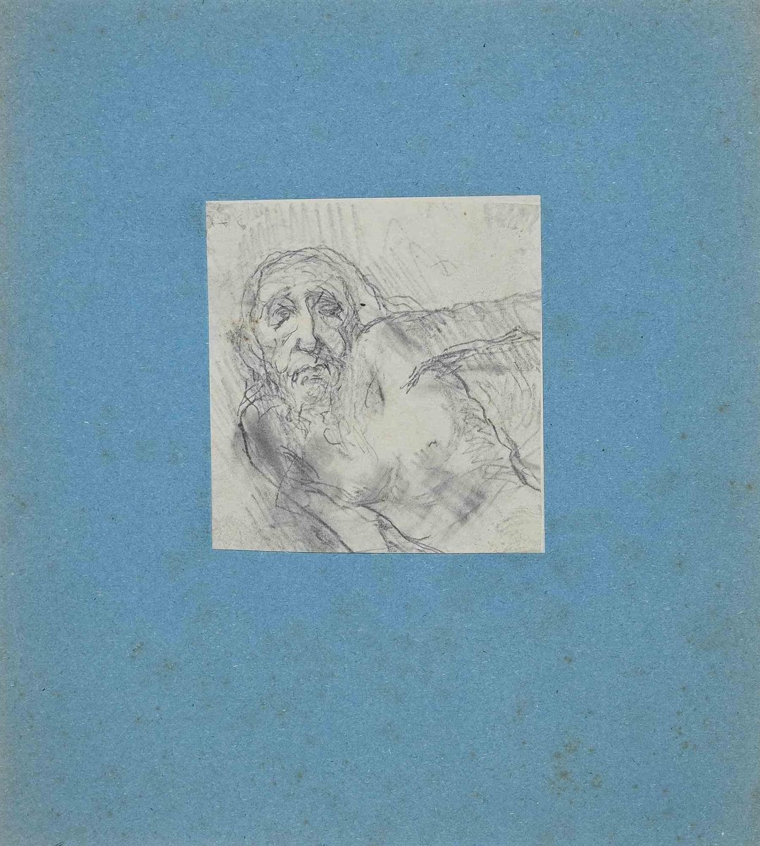 Unknown, Dead Christ, Original Pencil Drawing, Early 20th Century for ...