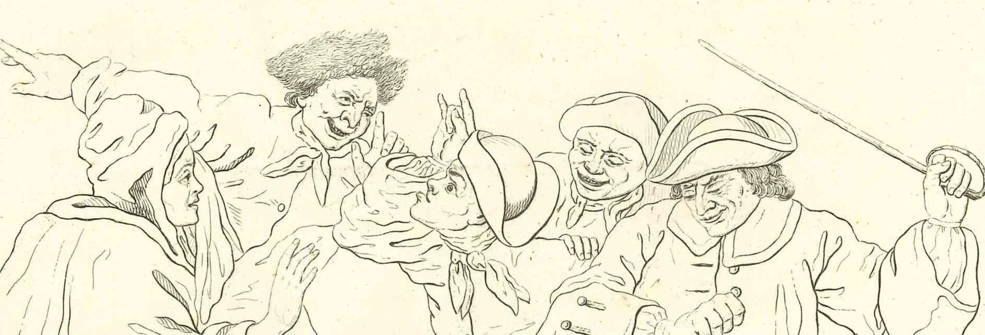 Thomas Holloway, Grotesque Scene, Original Etching, 1810 for sale at Pamono