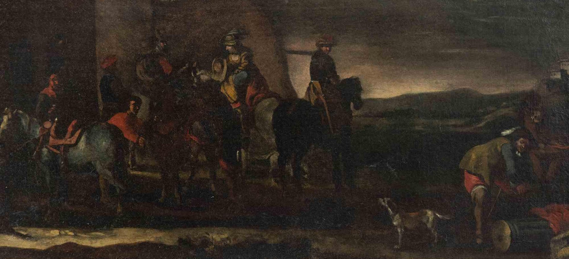 Peter Van Lear, Knights, Original Oil on Canvas, 17th Century for sale ...