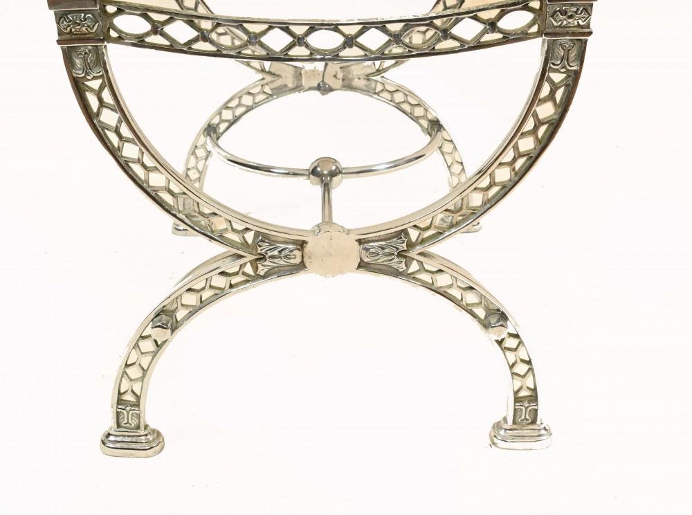 Regency Stool with X Frame for sale at Pamono