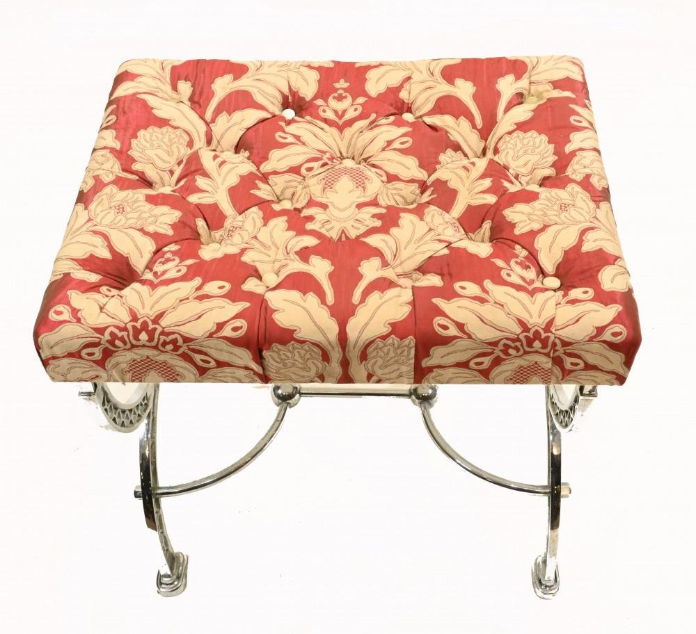 Regency Stool with X Frame for sale at Pamono