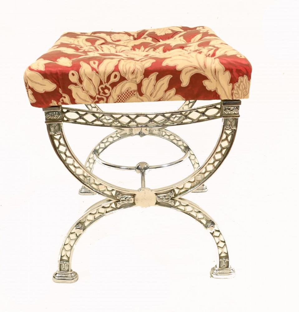 Regency Stool with X Frame for sale at Pamono
