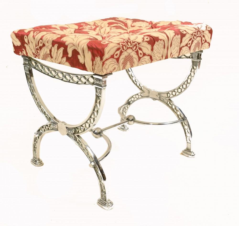 Regency Stool with X Frame for sale at Pamono
