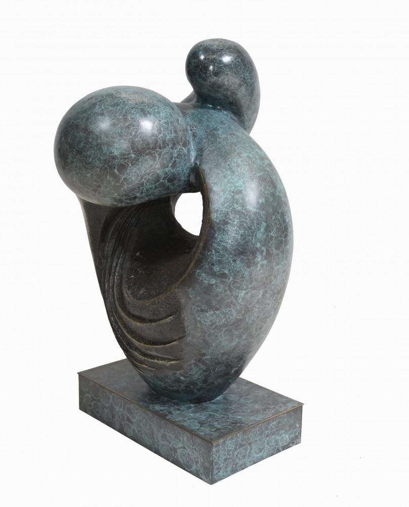 Modernist Abstract Bronze Art Sculpture for sale at Pamono