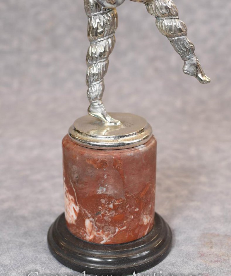 Art Deco Bronze & Marble & Silver Chiparus Egyptian Dancer Figurine ...