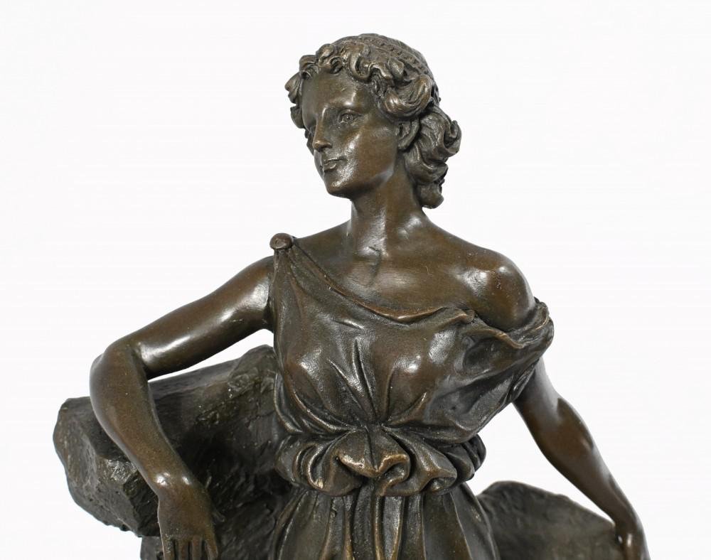 Classic Italian Bronze Maiden Statue from Preif Toga for sale at Pamono