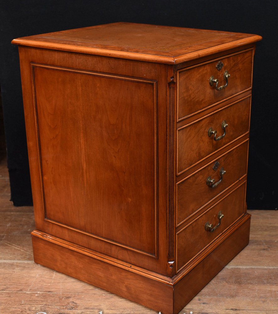 Regency Walnut Filing Cabinet or Chest Drawers for sale at Pamono