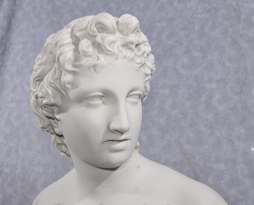 Sculpture Young David Stone Bust Statue for sale at Pamono