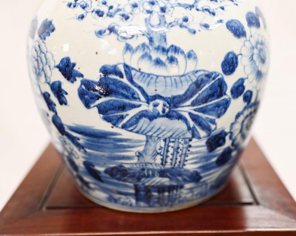 Chinese Blue and White Porcelain Urns Nanking Temple, Set of 2 for sale ...