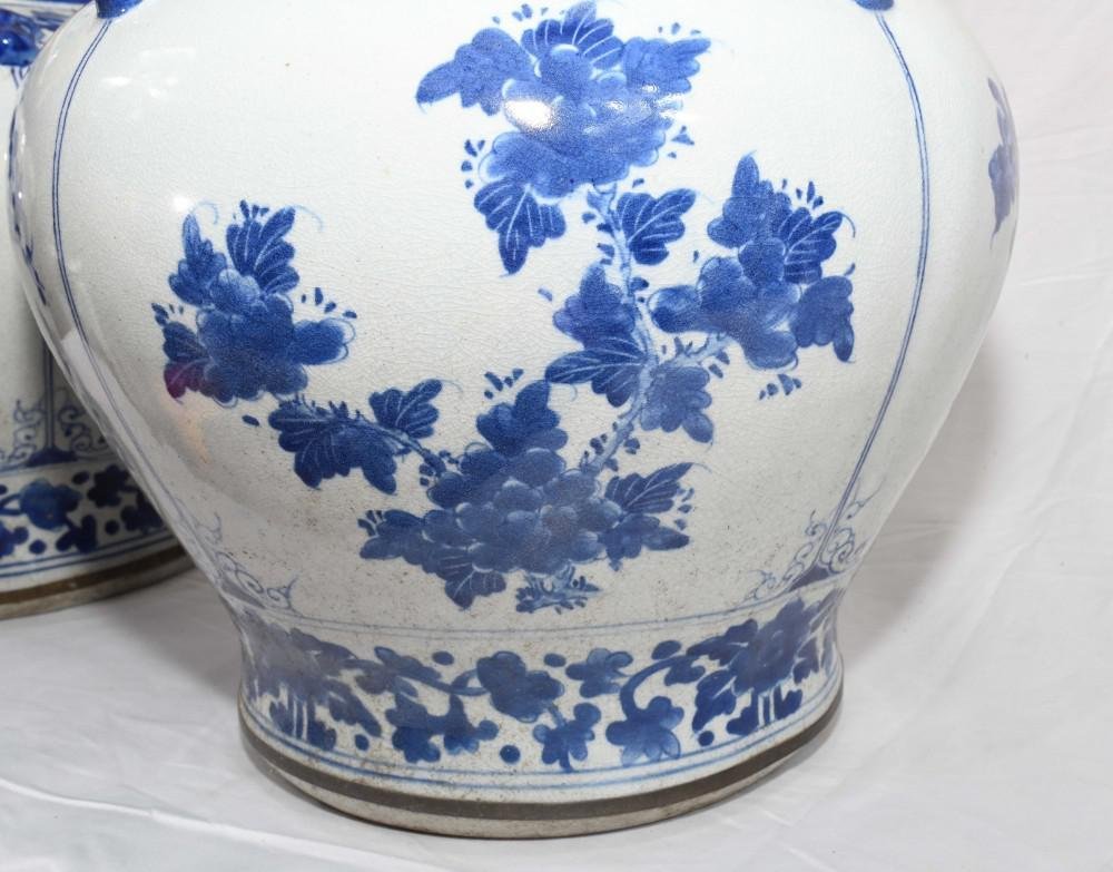 Nanking Porcelain Temple Jars in Blue and White for sale at Pamono