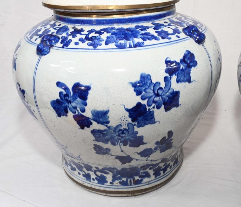 Nanking Porcelain Temple Jars in Blue and White for sale at Pamono