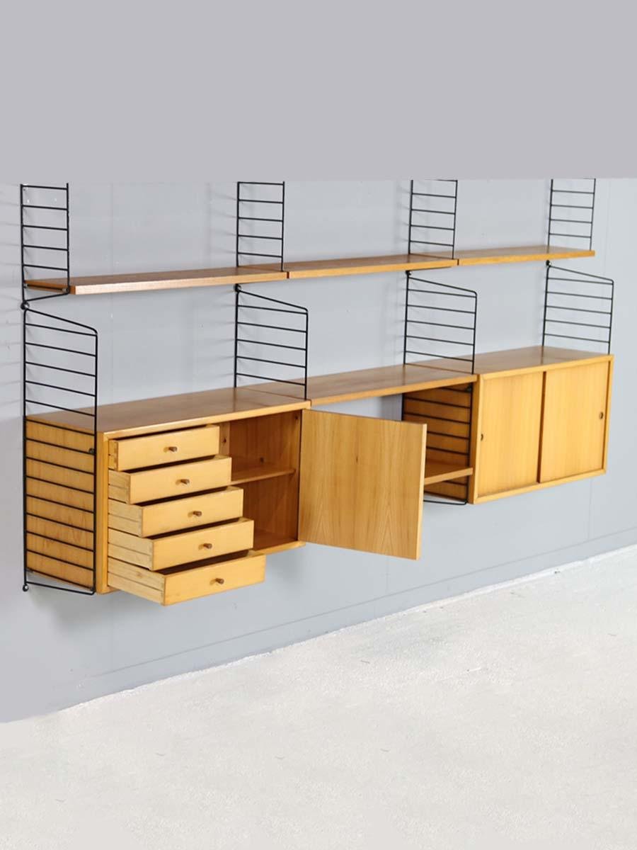 Mid-Century Wall Unit by Nisse String for Ab Sweden, 1950s for sale at ...