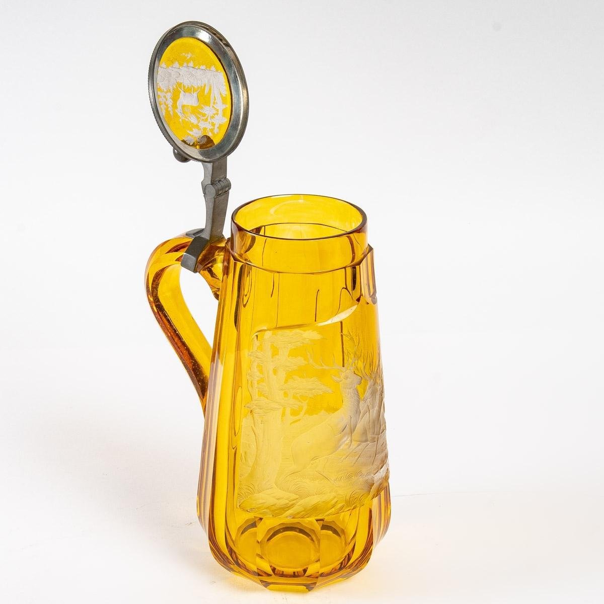 Bohemian Crystal Pitcher, 1800s for sale at Pamono