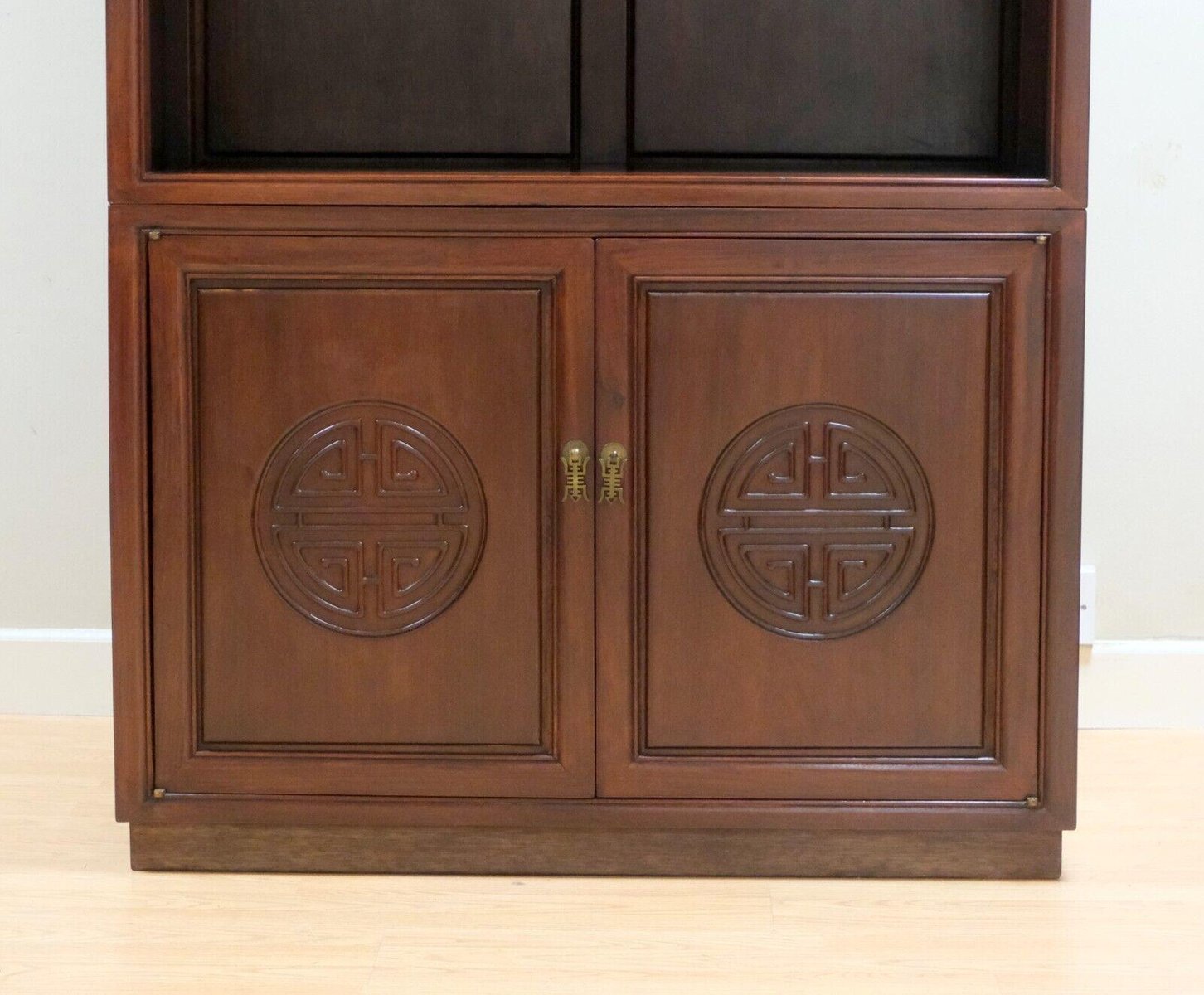 Chinese Teak Library Bookcase Cabinet for sale at Pamono