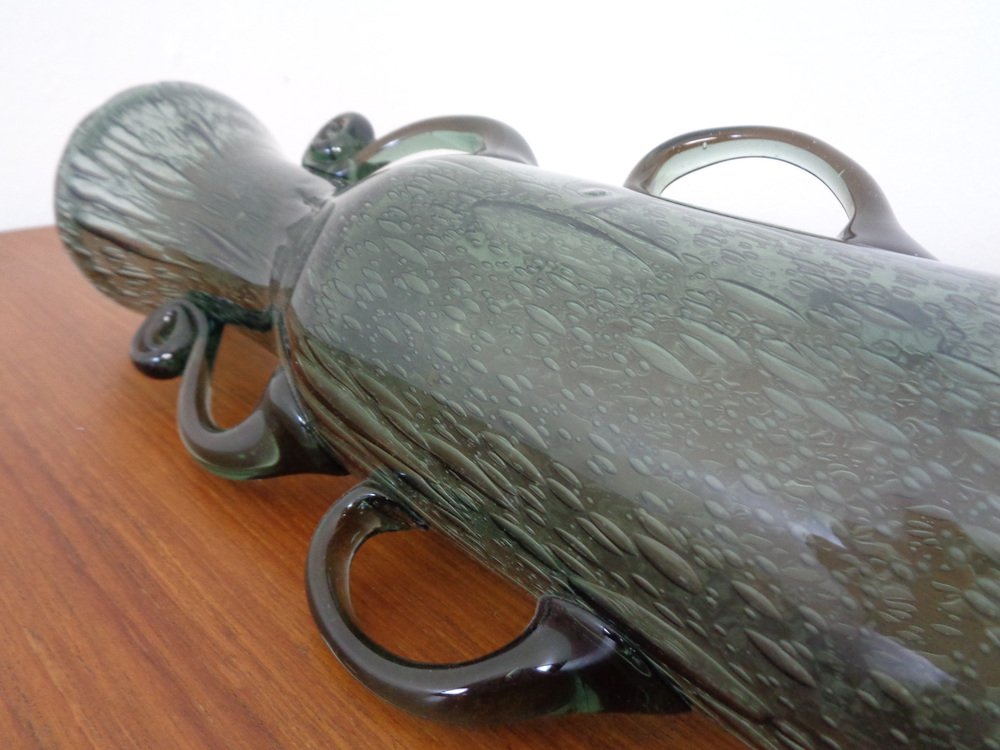 Filigree Italian Glass Vase, 1960s for sale at Pamono