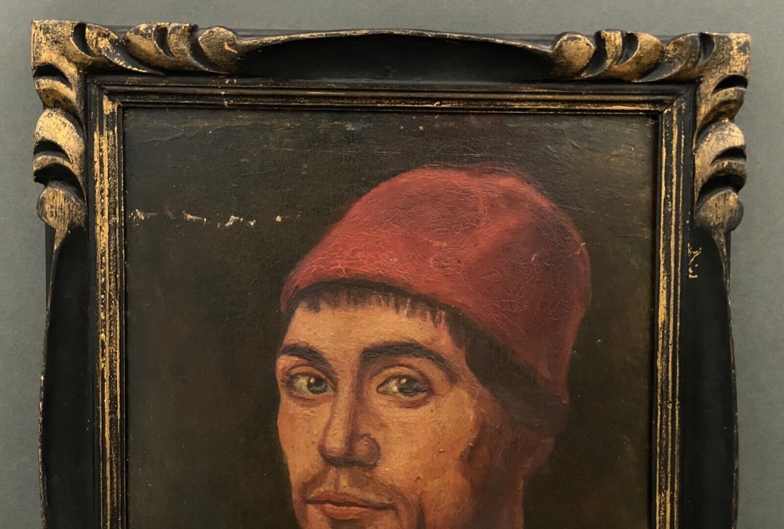Italian Artist, 16th or 17th Century Figure, 1920s, Oil on Cardboard ...