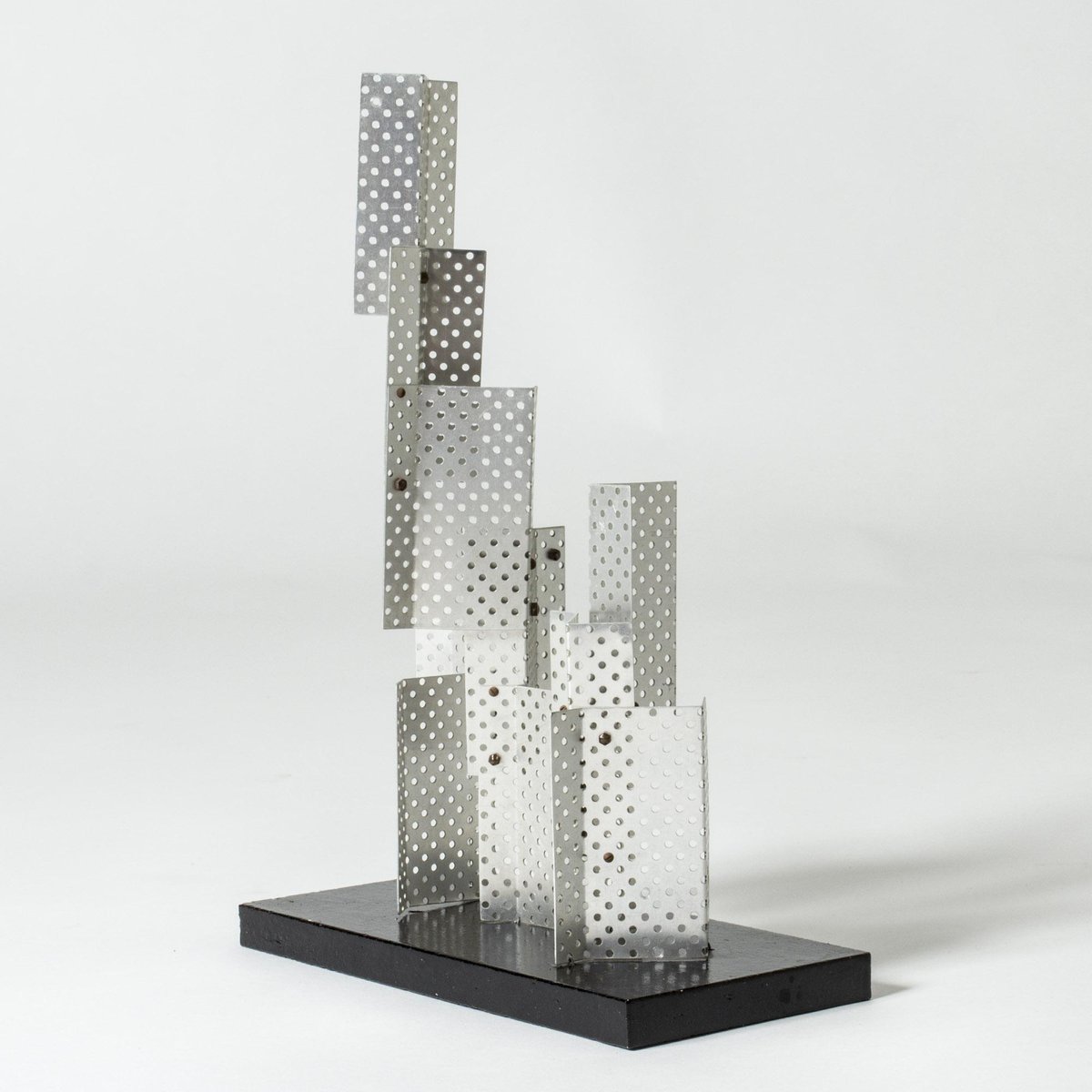 Lars Erik Falk, Sculpture, 1968, Aluminum & Wood for sale at Pamono