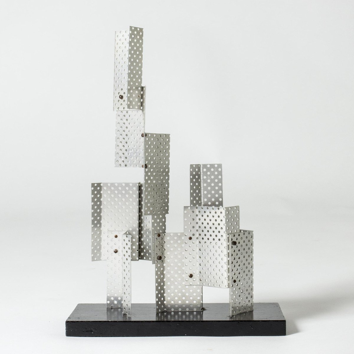 Lars Erik Falk, Sculpture, 1968, Aluminum & Wood for sale at Pamono