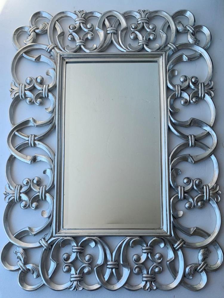 Gothic Mirror in Silver Gilt Mantle Glass for sale at Pamono
