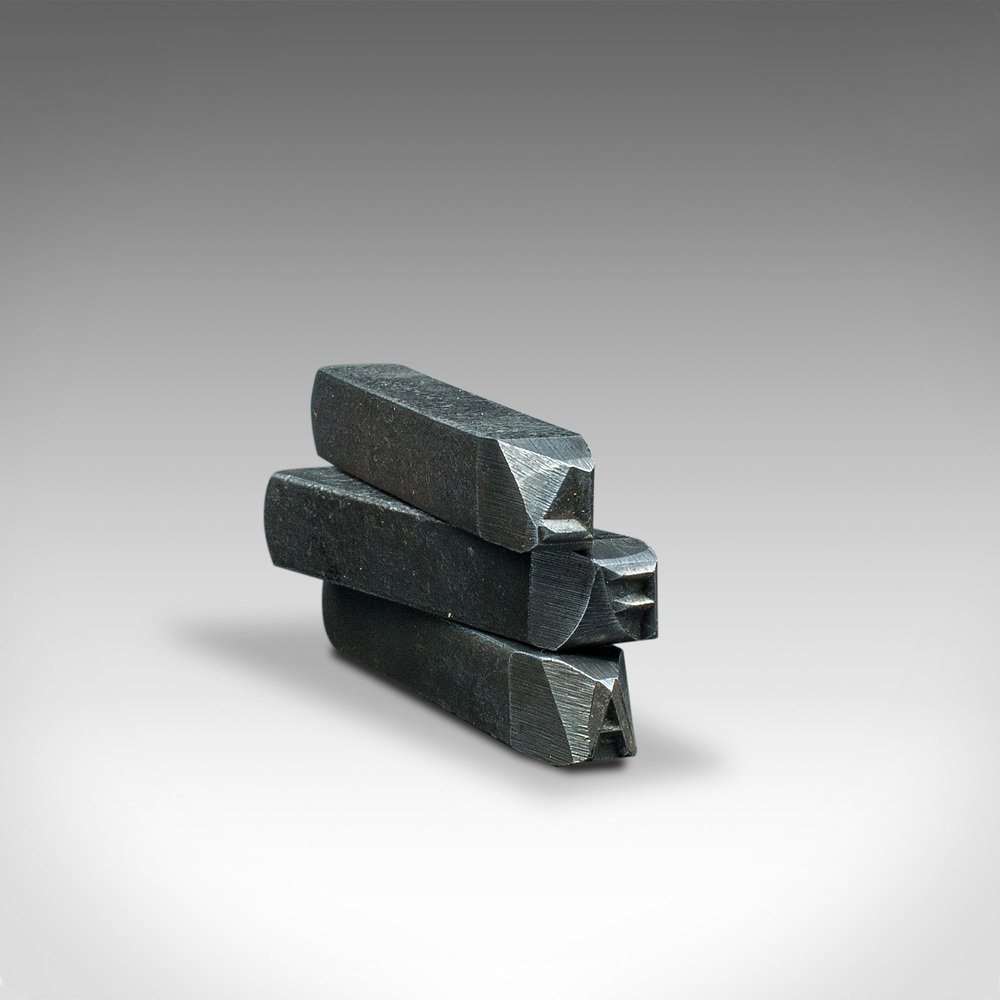 English Steel Engineers Letter Punch Blocks, 1890s, Set of 2 for sale ...