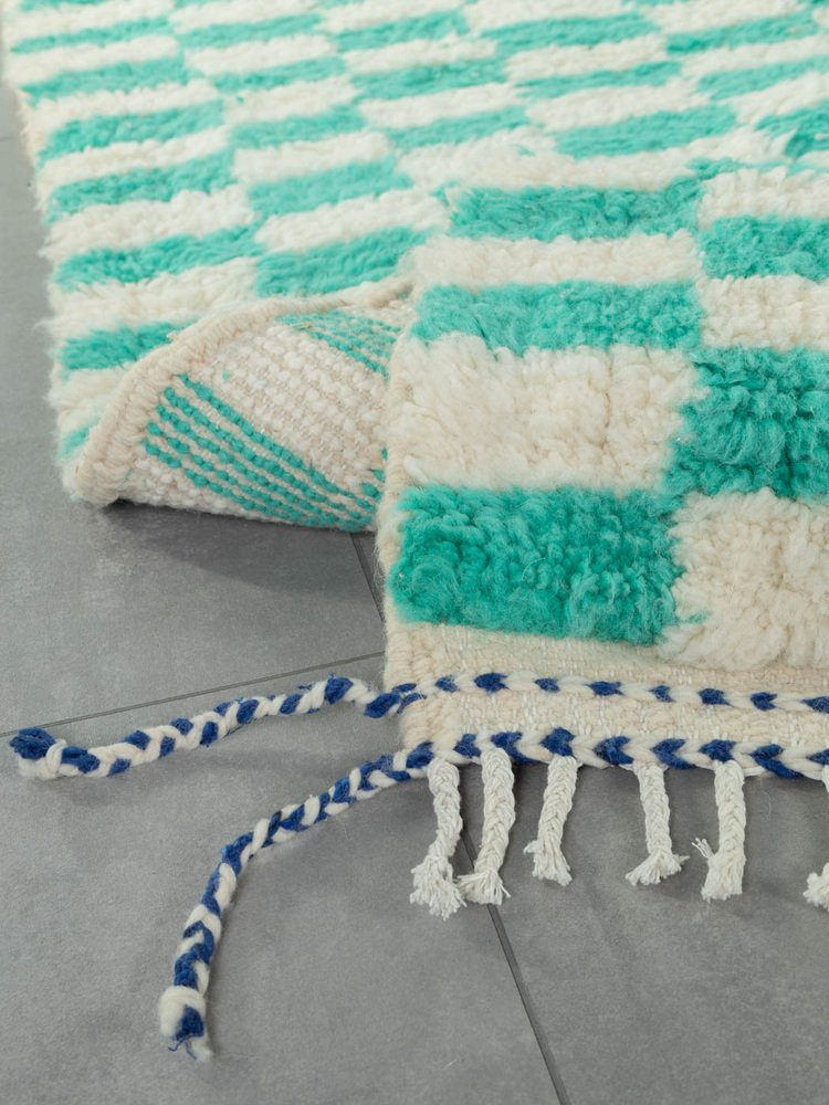 Peppermint Check Berber Rug, 2010s for sale at Pamono