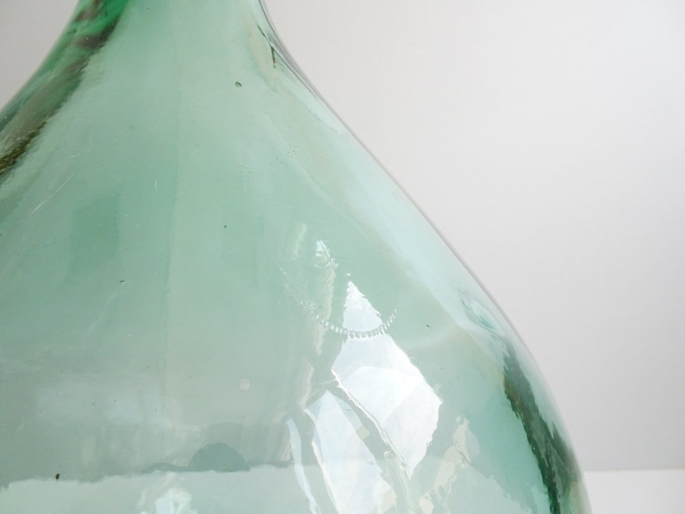 Vintage Light Green Glass Balloon Bottle, 1950s for sale at Pamono