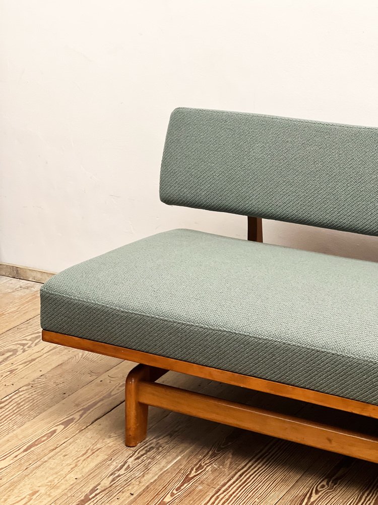 Mid-Century German Three-Seater Sofa in Cherry Wood by Hans Bellmann ...