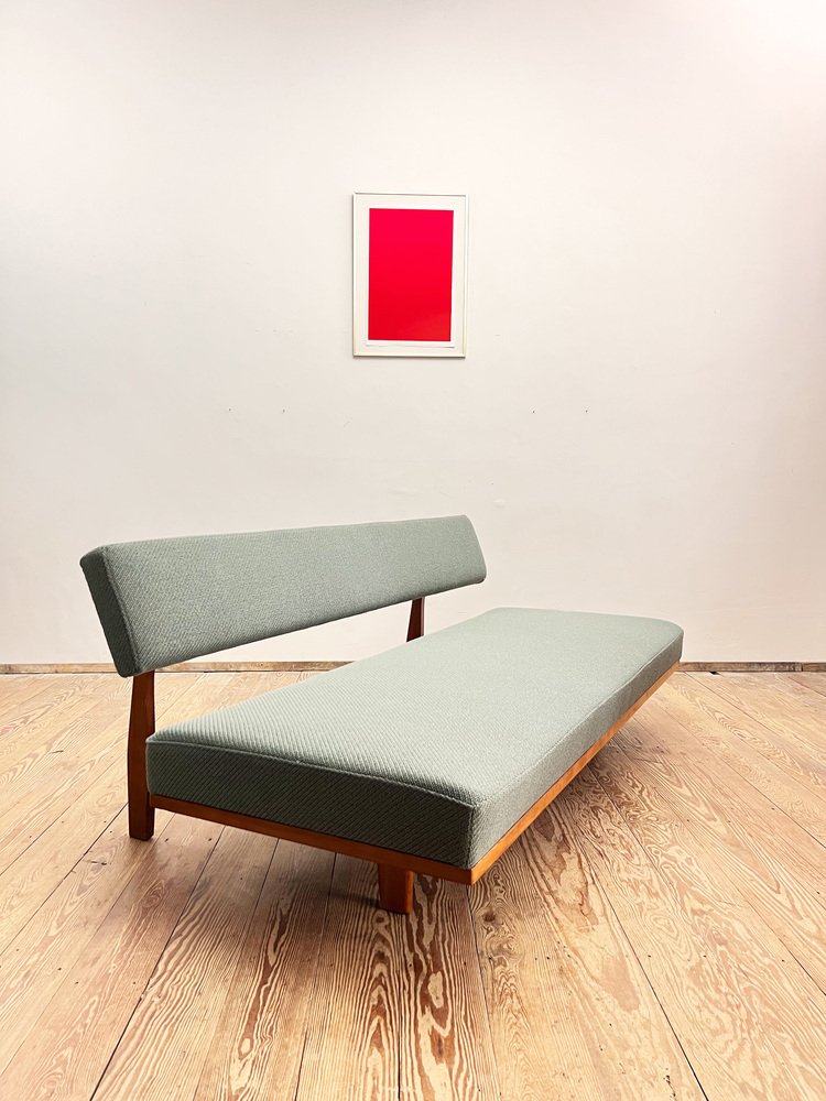 Mid-Century German Three-Seater Sofa in Cherry Wood by Hans Bellmann ...