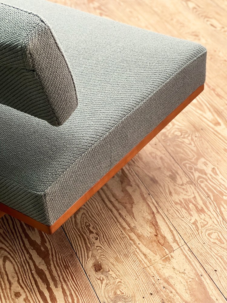 Mid-Century German Three-Seater Sofa in Cherry Wood by Hans Bellmann ...
