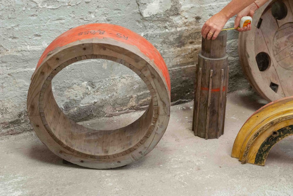 Ancient Industrial Polychrome Wood Matrices, 1890s, Set of 4 for sale ...