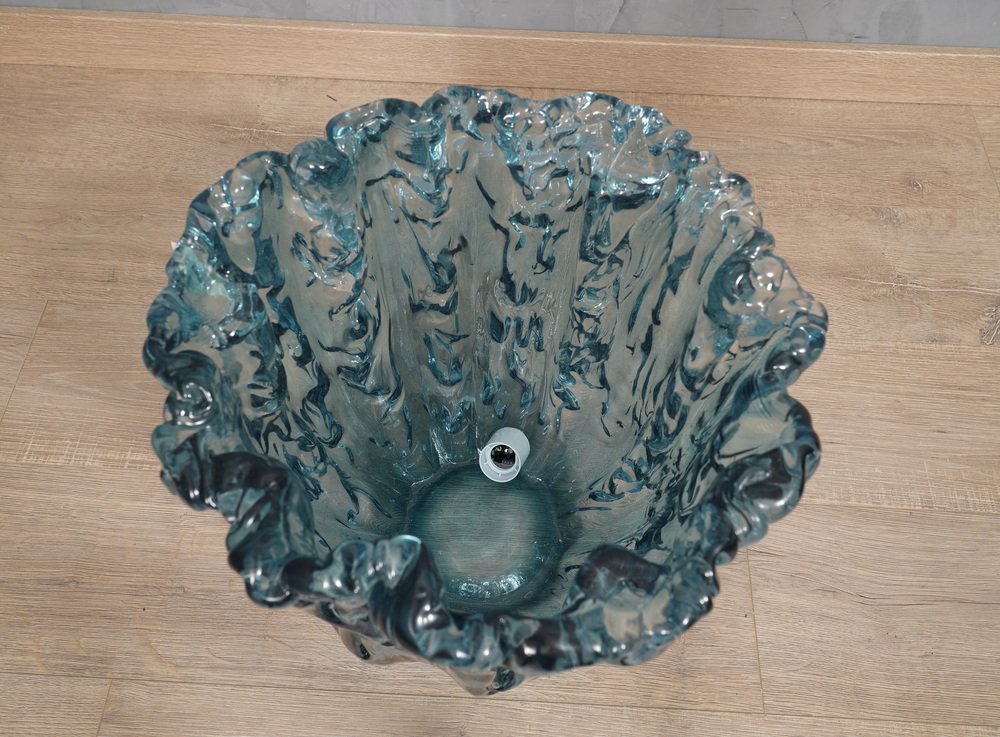 Mid-Century Art Glass Italian Light Blue Murano Side Table, 1950s for ...