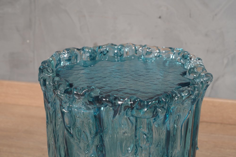 Mid-Century Art Glass Italian Light Blue Murano Side Table, 1950s for ...