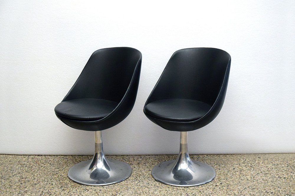 Tulip Swivel Chairs, Italian, 1970s, Set of 4 for sale at Pamono
