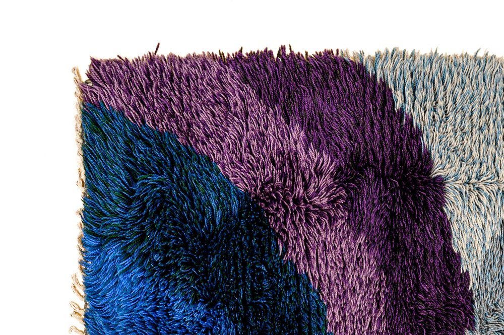 20th Century Modern Scandinavian Rya Rug, 1970s for sale at Pamono
