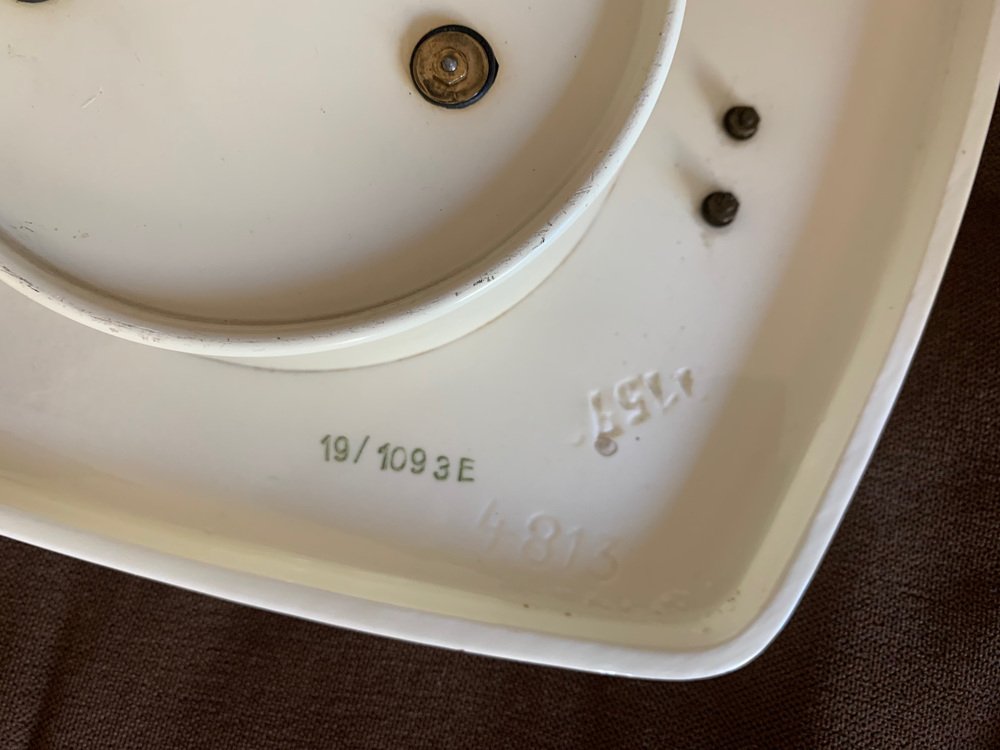 Mechanical Ceramic Wall Clock from Junghans, Germany, 1950s for sale at ...