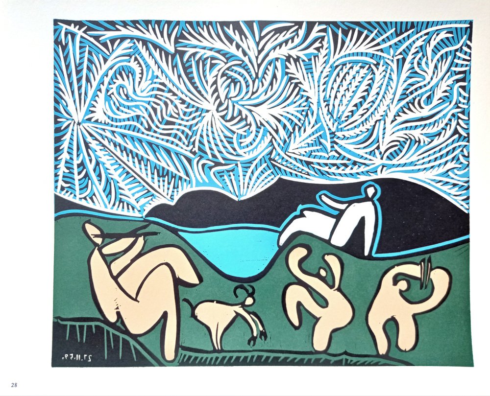 Pablo Picasso, Bacchanale: The Lovers, Linograbado original, 1962 en ...