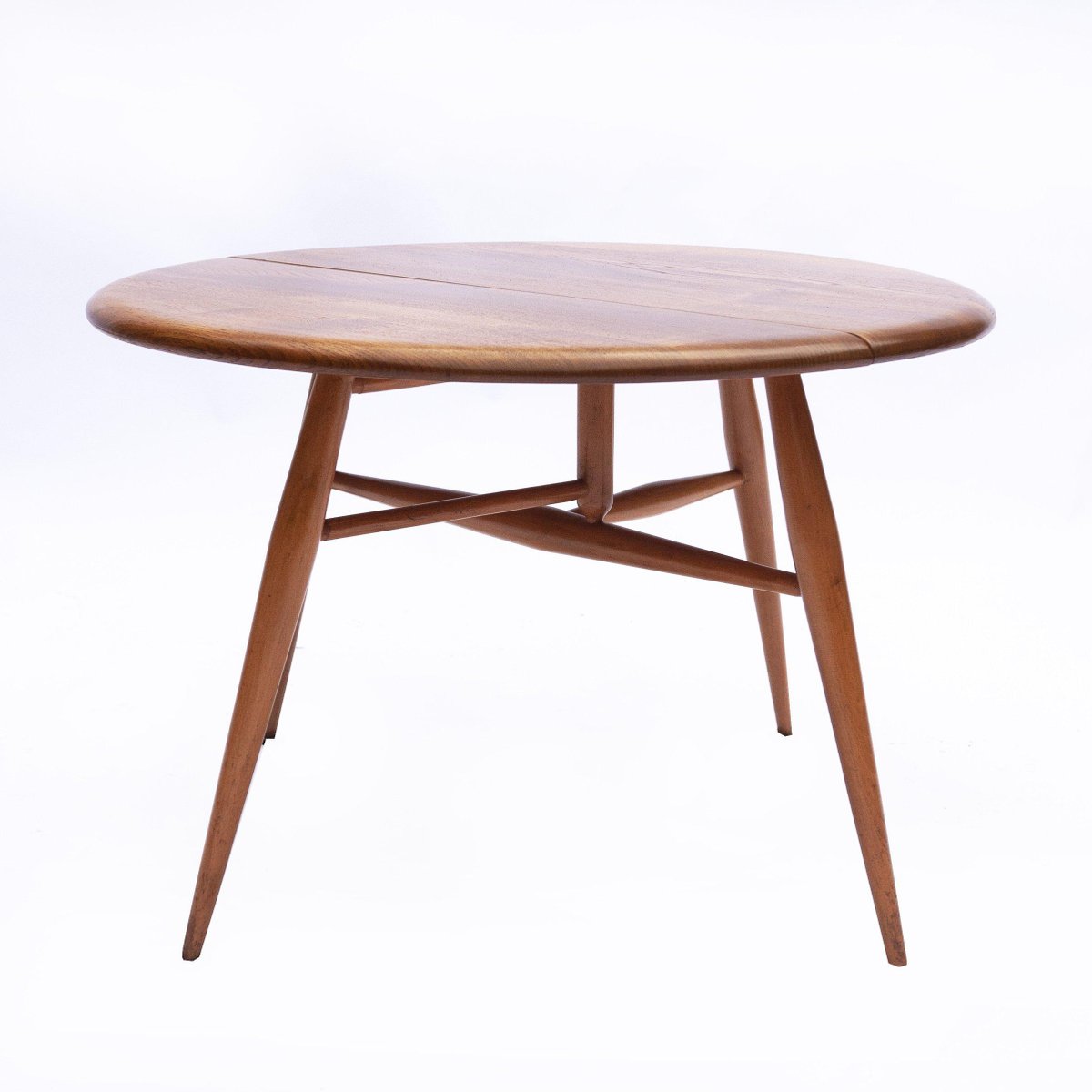 Vintage Drop Leaf Round Coffee Table attributed to Ercol, 1960s for ...