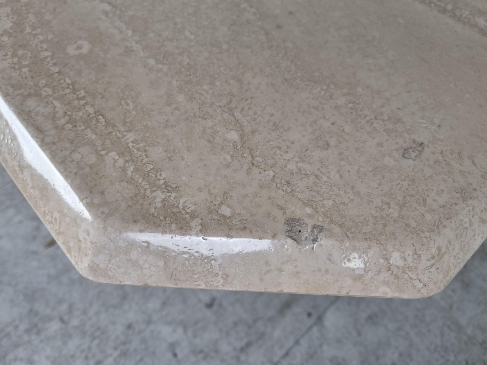 Vintage Travertine Hidden Bar Coffee Table, 1970s for sale at Pamono