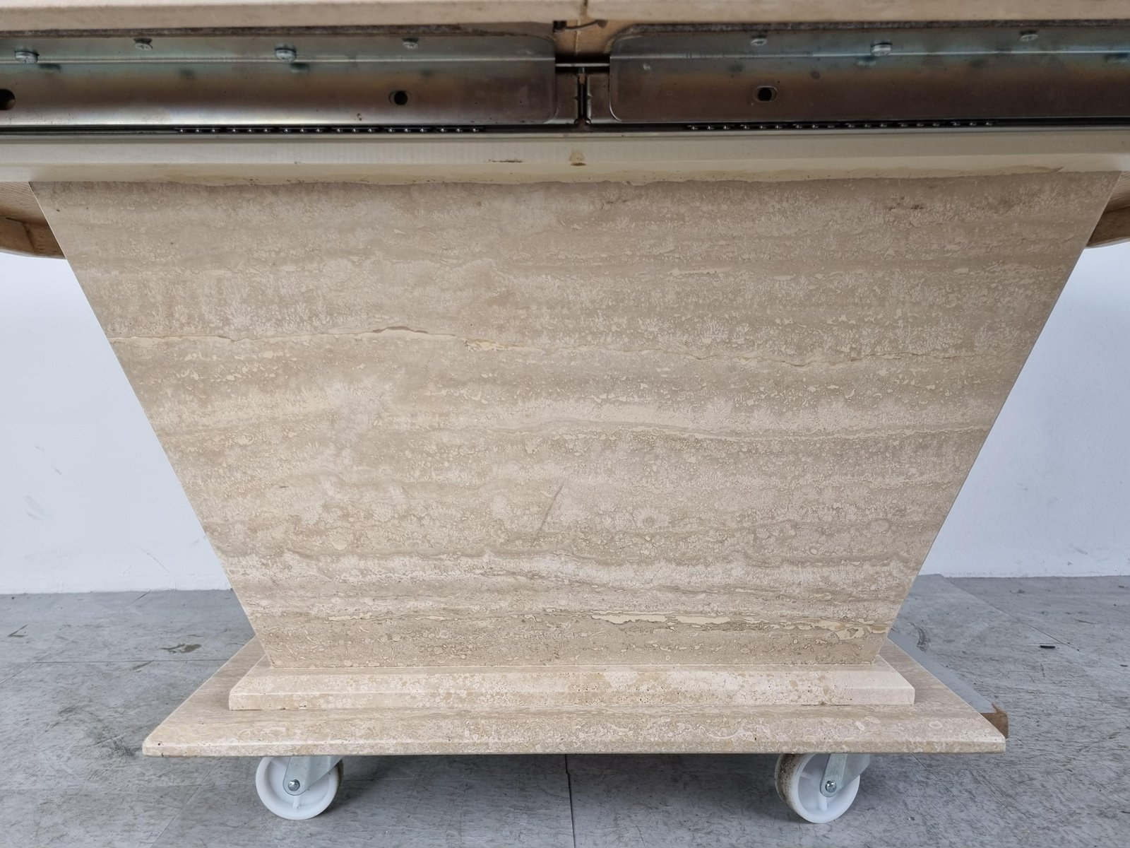 Vintage Travertine Hidden Bar Coffee Table, 1970s for sale at Pamono