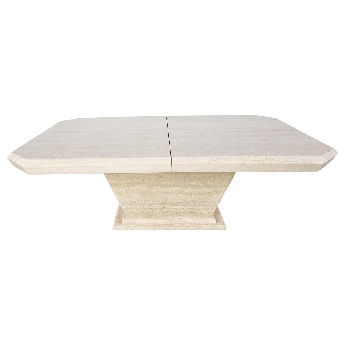 Vintage Travertine Hidden Bar Coffee Table, 1970s for sale at Pamono