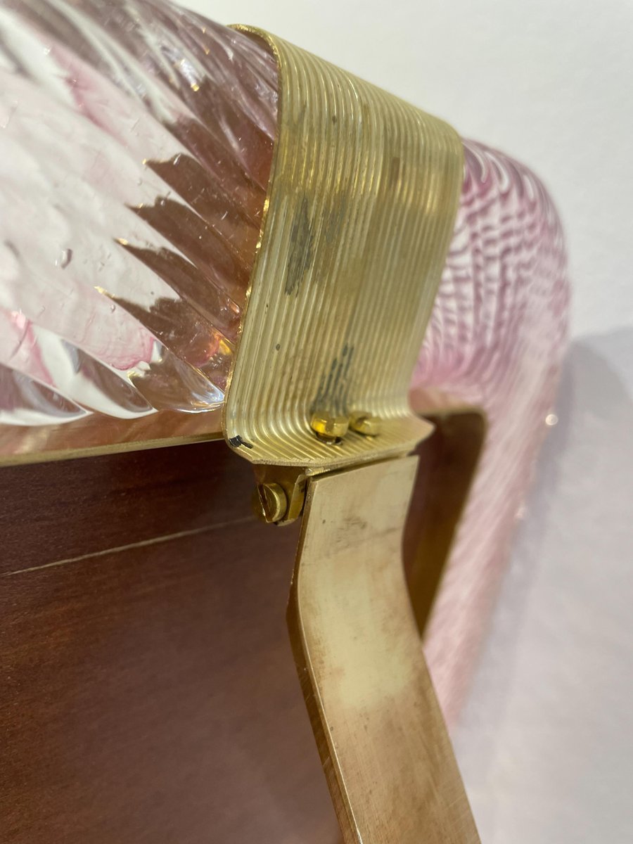 Pink Murano Glass and Brass Picture Frame from Barovier & Toso, 2000s ...