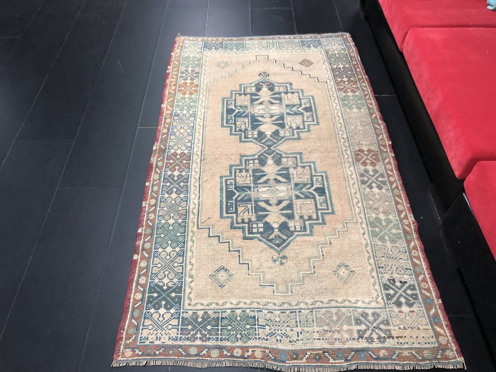 Turkish Handmade Oushak Area Rug for sale at Pamono