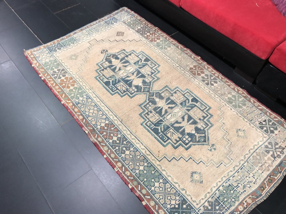 Turkish Handmade Oushak Area Rug for sale at Pamono