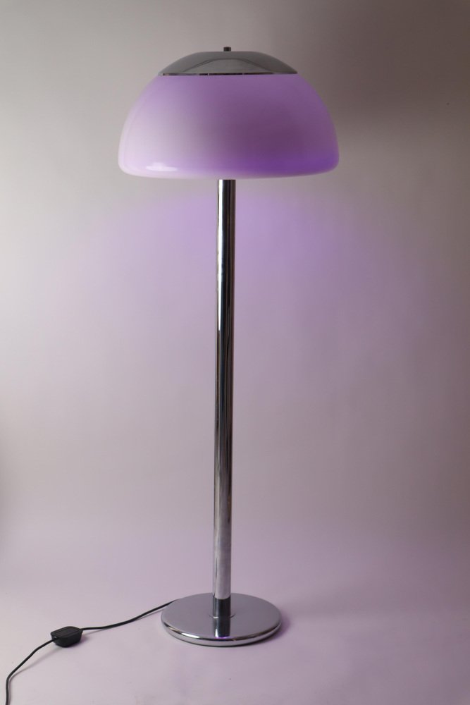 Space Age German White Chrome Floor Lamp From Cosack 1970s For Sale At