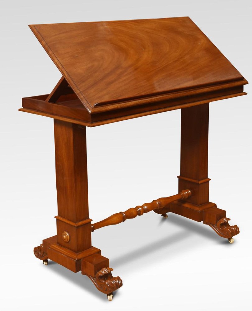 Vintage Mahogany Architects Table for sale at Pamono