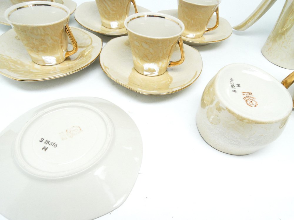 Iza Coffee Set From Porcelain Factory Chodzież Poland 1960s Set Of 9 For Sale At Pamono