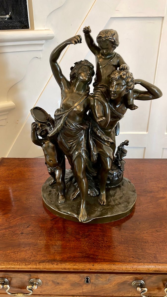 Antique 19th Century Bronze Dancing Maidens Statue by Clodion, 1800s ...